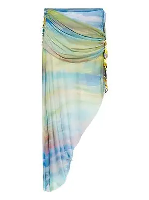 JADED LONDON Draped Woven Midi Skirt - Multi