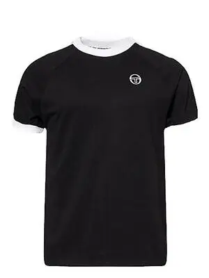 SERGIO TACCHINI Pino Ringer Brand-embroidered Cotton-jersey T-shirt - Black