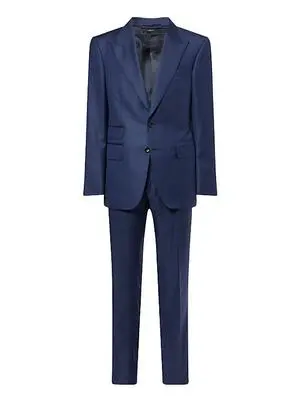TOM FORD Shelton Single-breasted Wool Suit - Navy