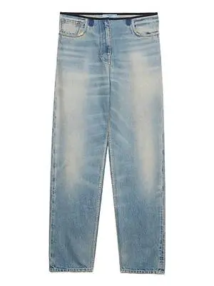 Prada Straight-leg Washed Denim Jeans - Blue