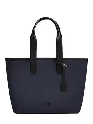 ANTLER Heritage Leather And Canvas Tote Bag - Navy