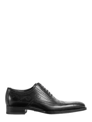 Gucci Leather Lace-up Brogue Shoes - Black