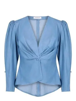 M SETTE PARIS M Sette Paris Cotton Chambray Shirt