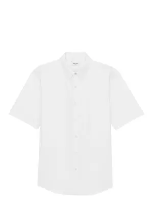 Saint Laurent Cassandre Shirt In Cotton Poplin - Blanc