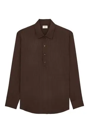 SAINT LAURENT Shirt In Diamond Silk Jacquard