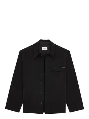 Saint Laurent Overshirt In Cotton - Noir