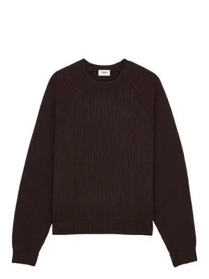 Saint Laurent Rib-knit Cashmere Sweater - Ebene