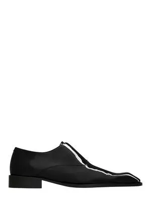 Saint Laurent Milton Slip-on Oxfords In Patent Leather - Black