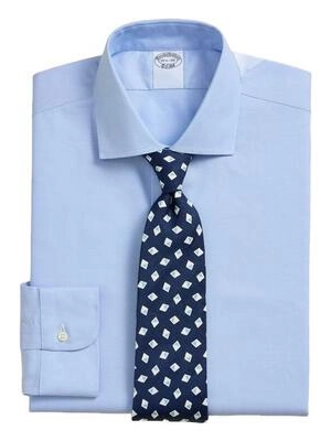 Brooks Brothers Cotton Non-iron Oxford Spread Collar Dress Shirt - Hydrangea