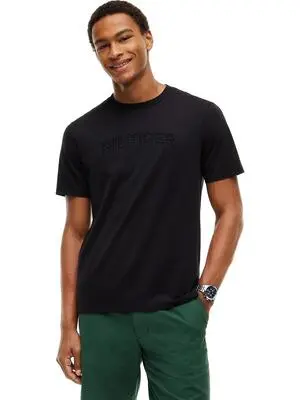 Tommy Hilfiger Embroidered Arch Logo T-shirt - Black