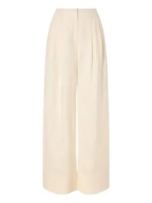 ANDRES OTALORA Ancestra Pleated Linen Wide-leg Pants - Neutrals