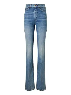 Saint Laurent High-waisted Five-pocket Jeans - Blue
