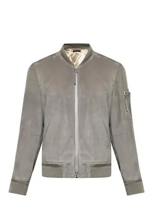 TOM FORD Suede Bomber Jacket - Grey
