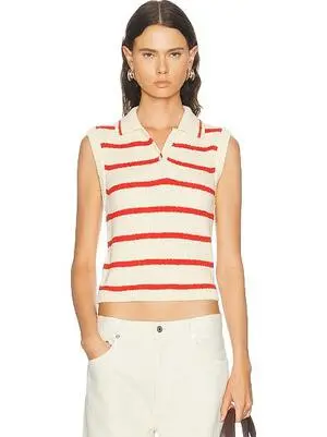 Altuzarra Sleeveless Striped Knit Top - Ivory