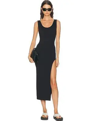 Wardrobe.NYC Opaque Scoop Dress - Black