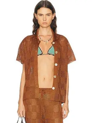 Calle Del Mar Short Sleeve Shirt - Suede