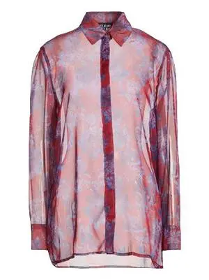 Versace Floral-print Chiffon Shirt - Red
