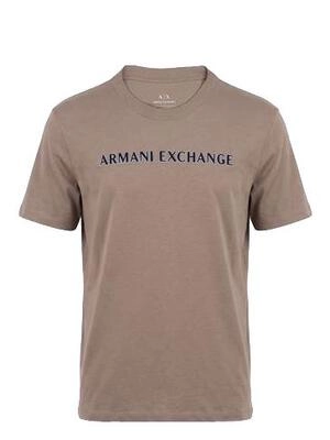 Armani Exchange Man T-shirt White Size Xl Cotton Khaki