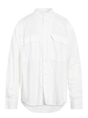 Armani Exchange Shirt Military Size Linen, Cotton - White