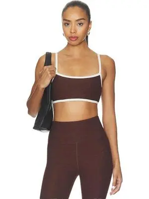 Year Of Ours Perfect Stretch Bralette In Brown - Choc & Shell