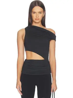 Superdown Elysabeth Asymmetrical Top - Black