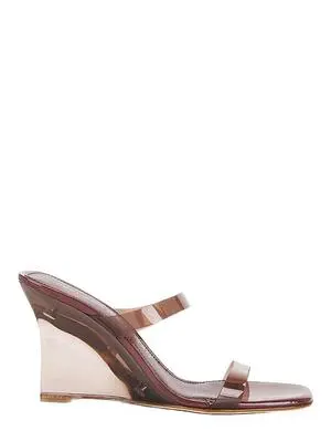 STUART WEITZMAN Vinnie Lucite Slide 100 Sandal - Chocolate