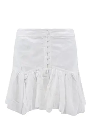 MARANT ETOILE Organic Cotton And Viscose Skirt - White