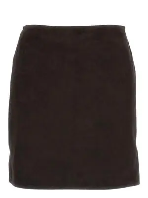 ROTATE BY BIRGER CHRISTENSEN Suede Mini Skirt - Marrone