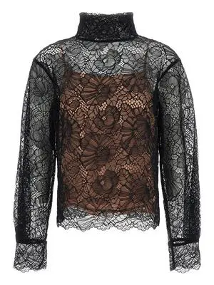 ROTATE BY BIRGER CHRISTENSEN Rotate High-Neck Lace Blouse