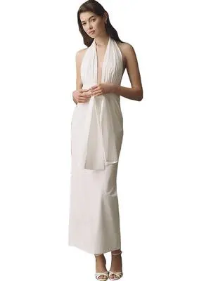 Shona Joy Campbell Halter Maxi Dress - Ivory