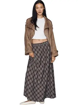 DOLAN LEFT COAST Full Maxi Skirt - Multi Plaid
