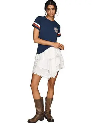 LETLUV Cotton Soccer Graphic Tee - Navy