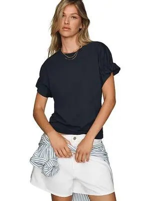 NATION LOS ANGELES Arline Top With Ruffled Sleeves - Night Sky