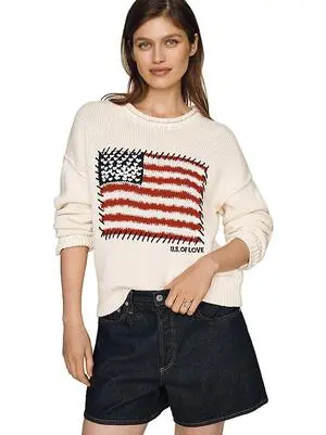 KERRI ROSENTHAL Us Of Love Sweater - Ecru