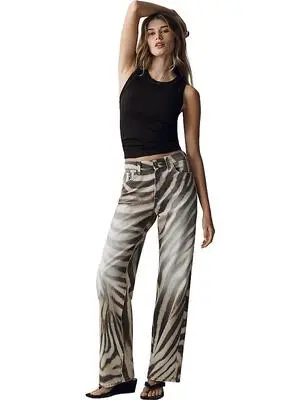 7 For All Mankind Stovepipe High-rise Straight-leg Jeans - Camel