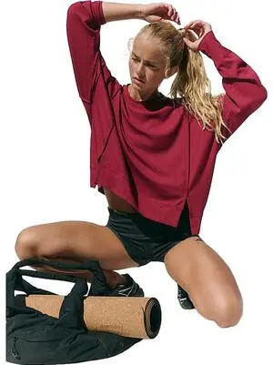 Free People FP Movement All My Love Long Sleeve Top Brick