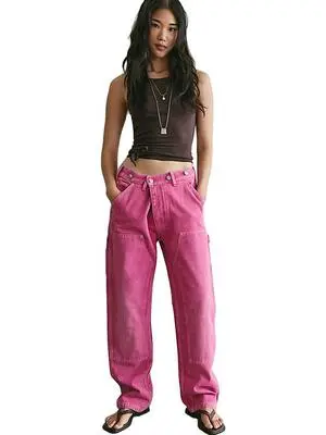Free People We The Free Emily Carpenter Jeans - Pink Panther