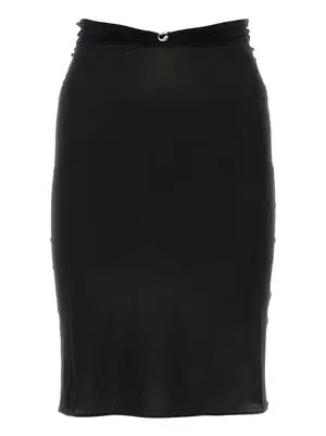Coperni Stretch Nylon Skirt With Logo Detail - Black