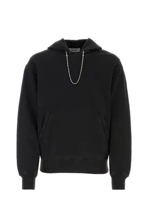 AMBUSH Cotton Oversized Sweatshirt With Detachable Ballchain Detail - Black