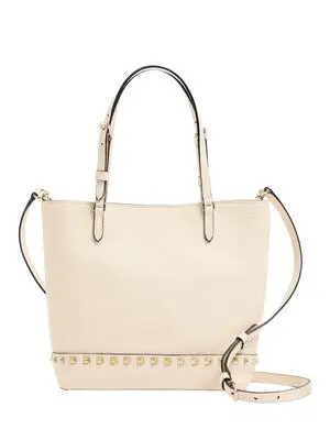 Valentino Garavani Leather Rockstud Tote Bag - White