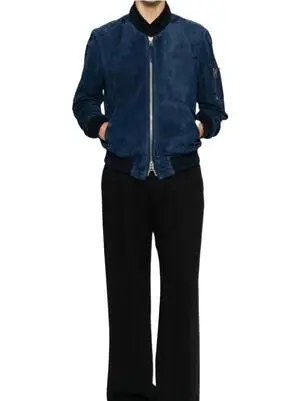 TOM FORD Tom Ford Ribbed Trim Bomber Jacket