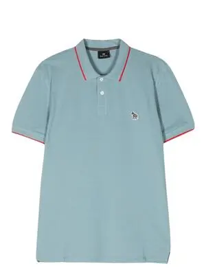 Paul Smith Logo-appliqué Polo Shirt - Blue