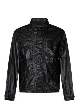 C.P. COMPANY Lino Wax Overshirt - Black