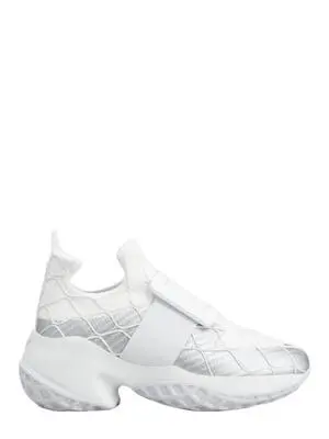 ROGER VIVIER Roger Vivier Viv' Run Technical Lacquered Buckle Sneakers Silver