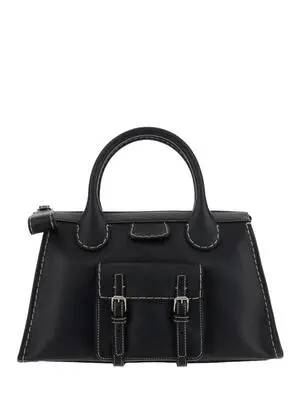 Chloé Logo Shoulder Bag - Black