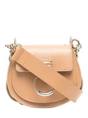 Chloé Leather Crossbody Bag - Nude