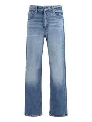 7 For All Mankind Five-pocket Straight Jeans - Blue