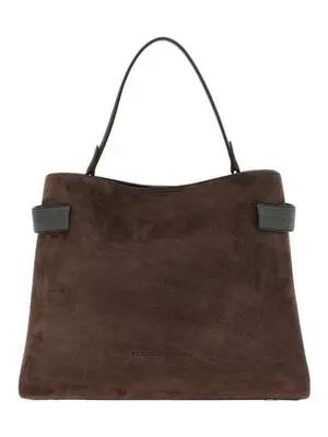 Brunello Cucinelli Embellished Top Handle Bag - Green