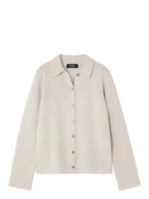 Theory Buttoned Cashmere Blend Shirt - White