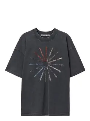 Alexander Wang Embellished Pinwheel Crewneck T-shirt - Black